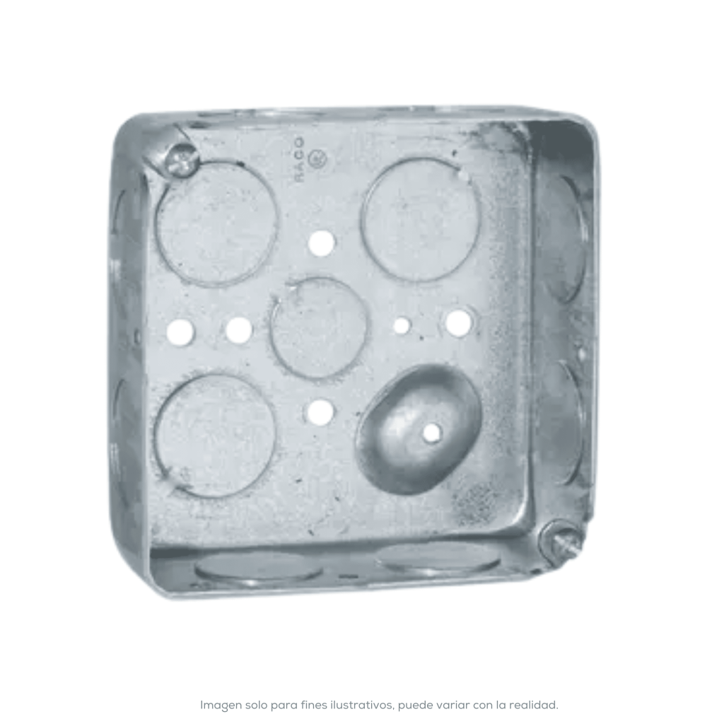 Caja Cuadrada 4 P 1 1/2 P De Prof KO 1/2 Y 3/4 P Raco - Grupo Ascencio