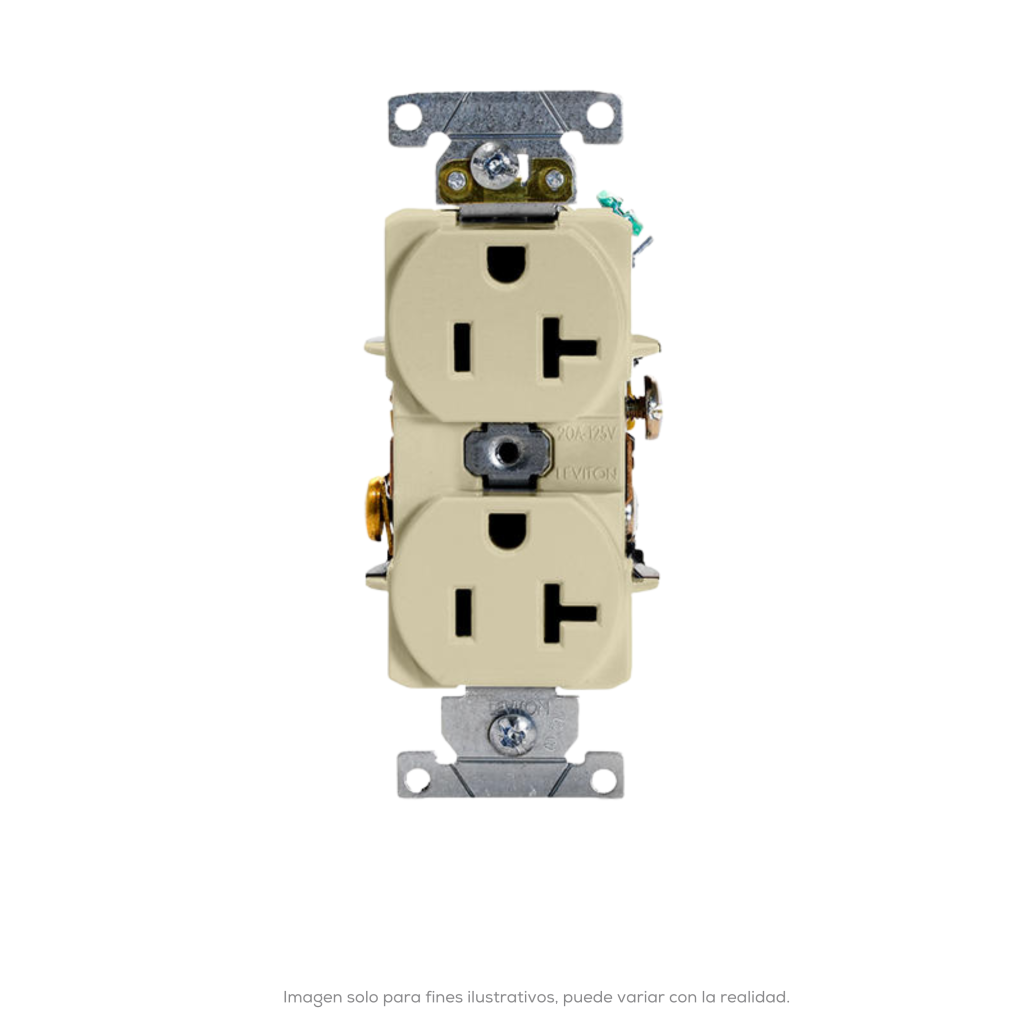 RECEPTACULO DUPLEX GRADO INDUSTRIAL 20A 125V 2P 3H ALAMBRADO LATERAL Y ...